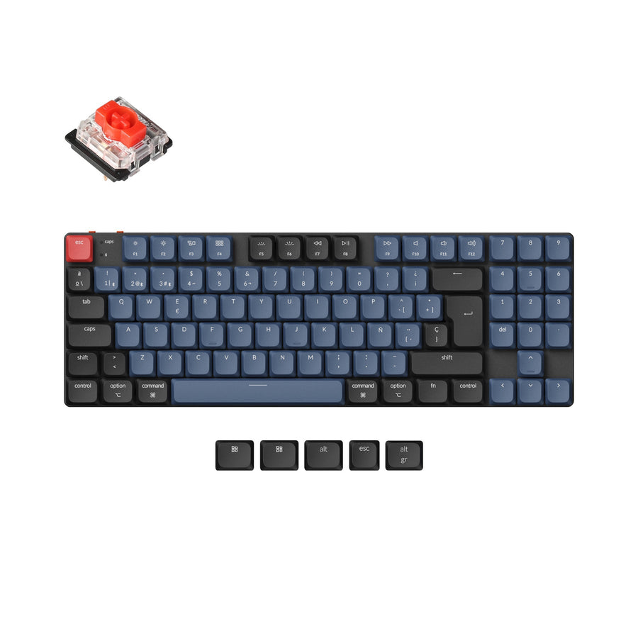 Coleção de layout ISO de teclado mecânico personalizado sem fio Keychr ...