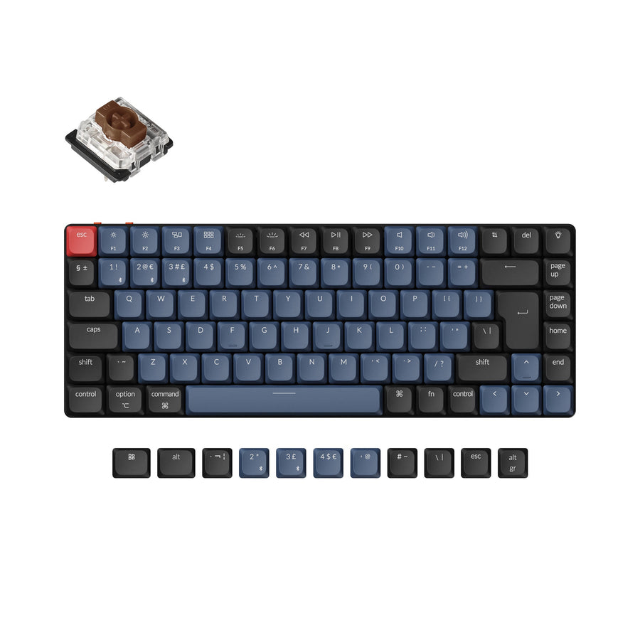 Coleção de layout ISO de teclado mecânico sem fio Keychron K3 Pro QMK ...